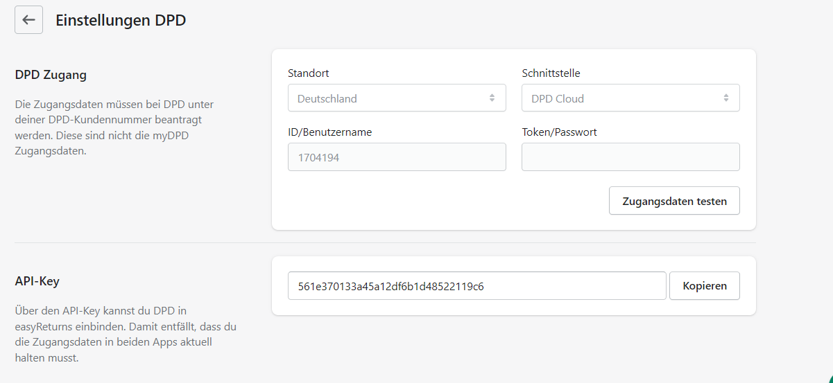 Shopify Retourenlabels mit DPD